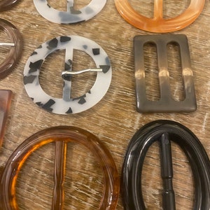 Buckles, Horn Buckles, Mock Tortoiseshell Buckle, Round, Rectangle ...