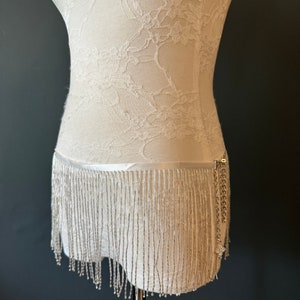 X-long Belt, Glass Beaded Fringe Belt, 8 Colours, Sizes 18 to 60 Inch ...