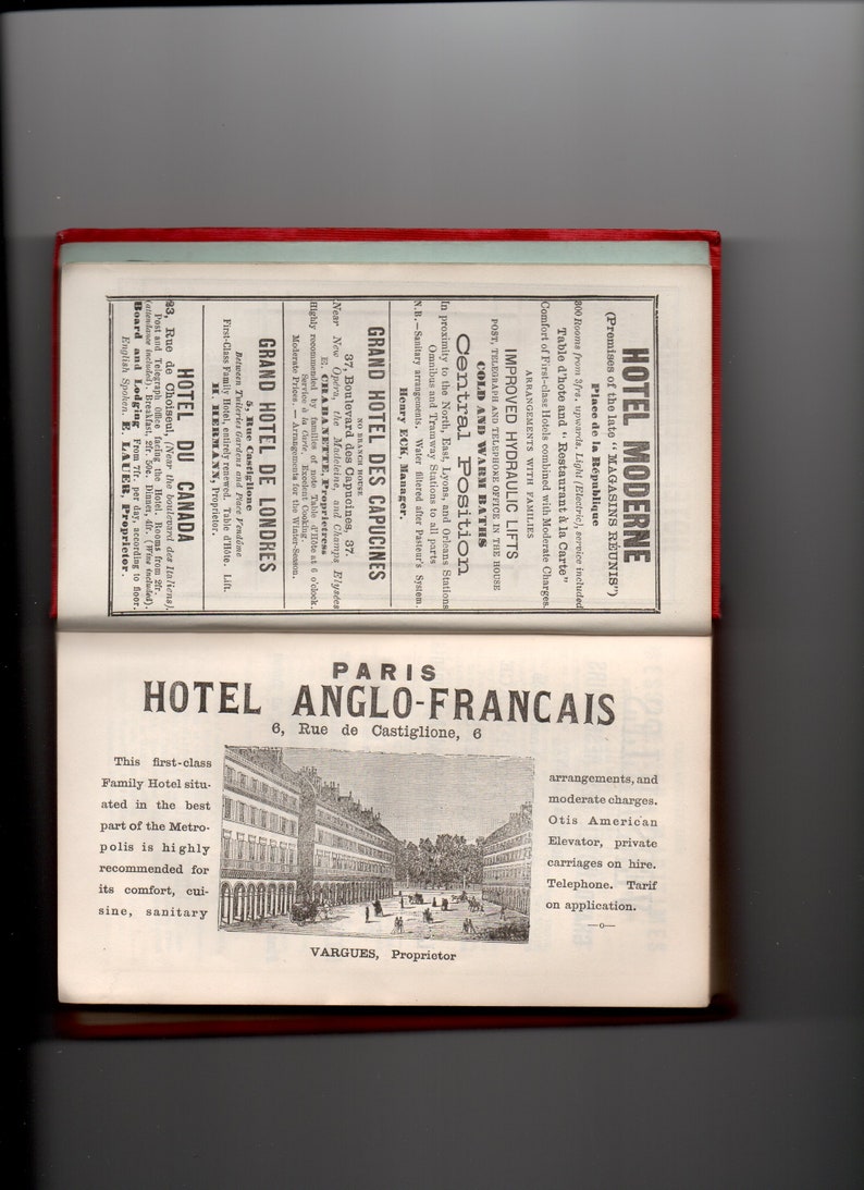 1891 Vintage Paris Tour Guide - Etsy