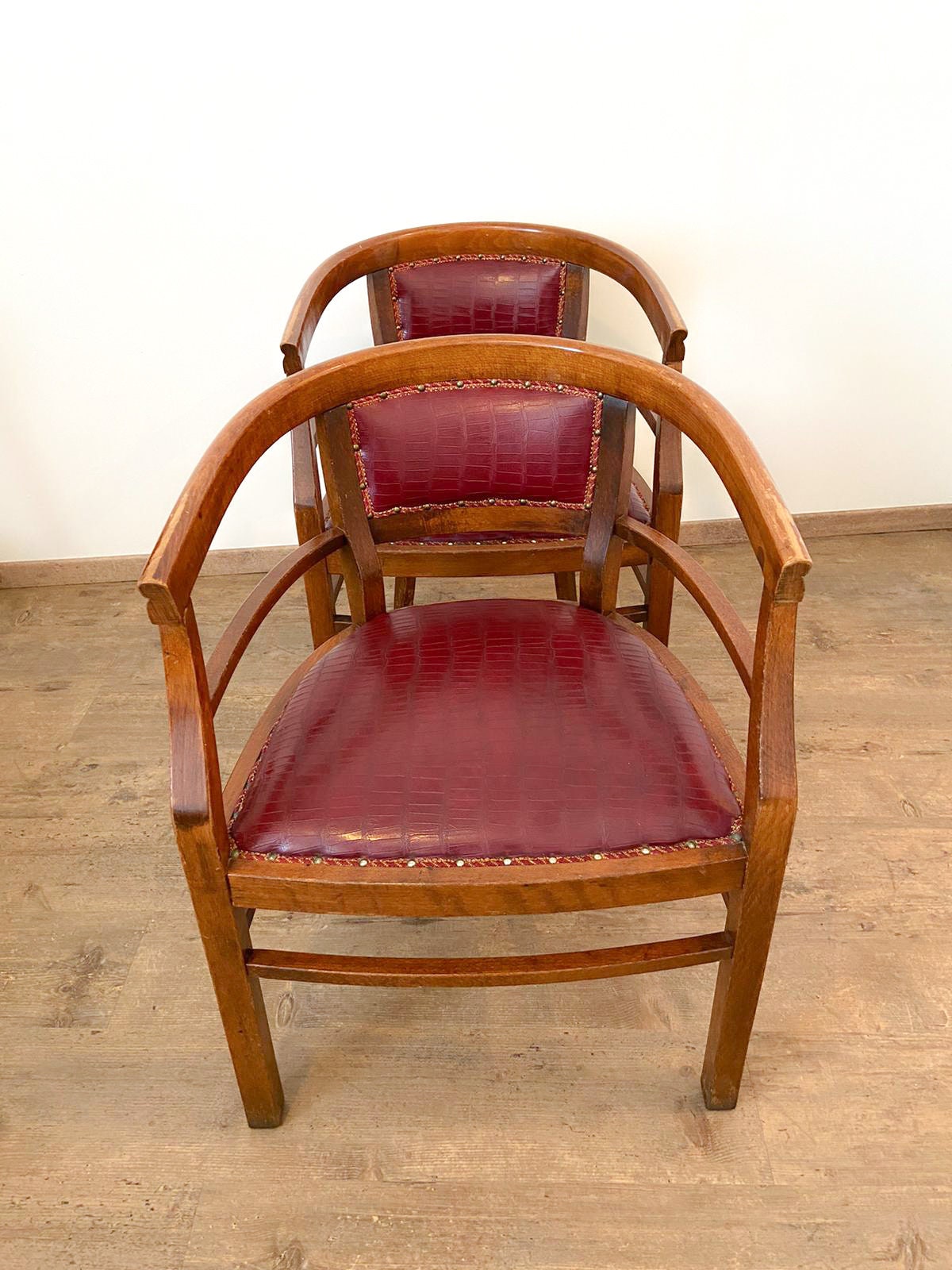 Set of 4 Art Deco Wooden Cockpit Chairs Italy 1940s - Etsy