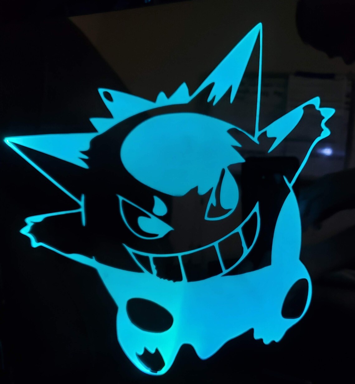 Gengar Etched Lighted Mirror | Etsy
