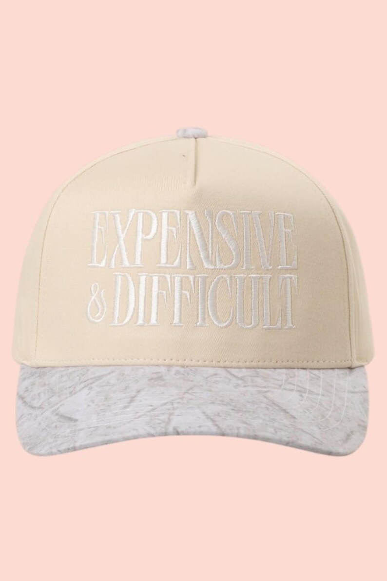 Expensive & Difficult Embroidered Cotton Twill Trucker Hat - Etsy