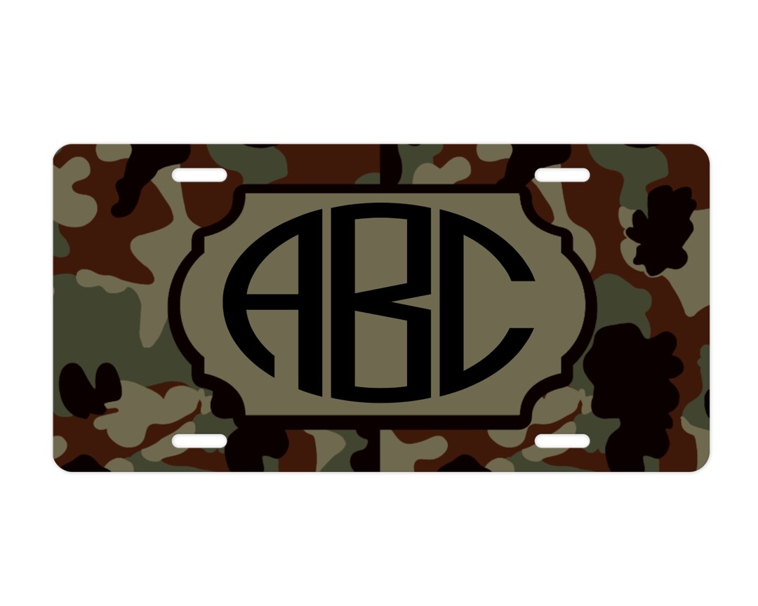 Camouflage License Plate Custom Sublimation License Tag - Etsy