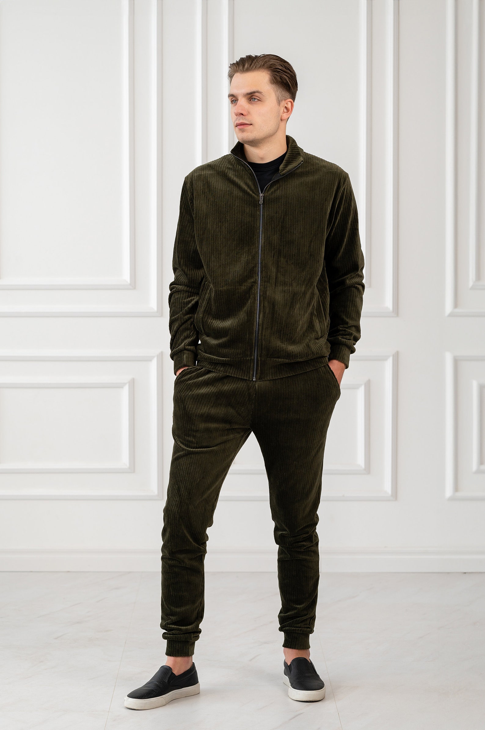 Velour Tracksuit, Velour Men Leisure Set, Streetwear, Velvet, Two Piece ...
