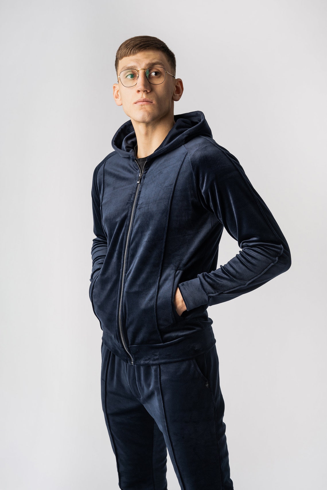 Velour Tracksuit, Velour Men Leisure Set, Streetwear, Two Piece Velour ...