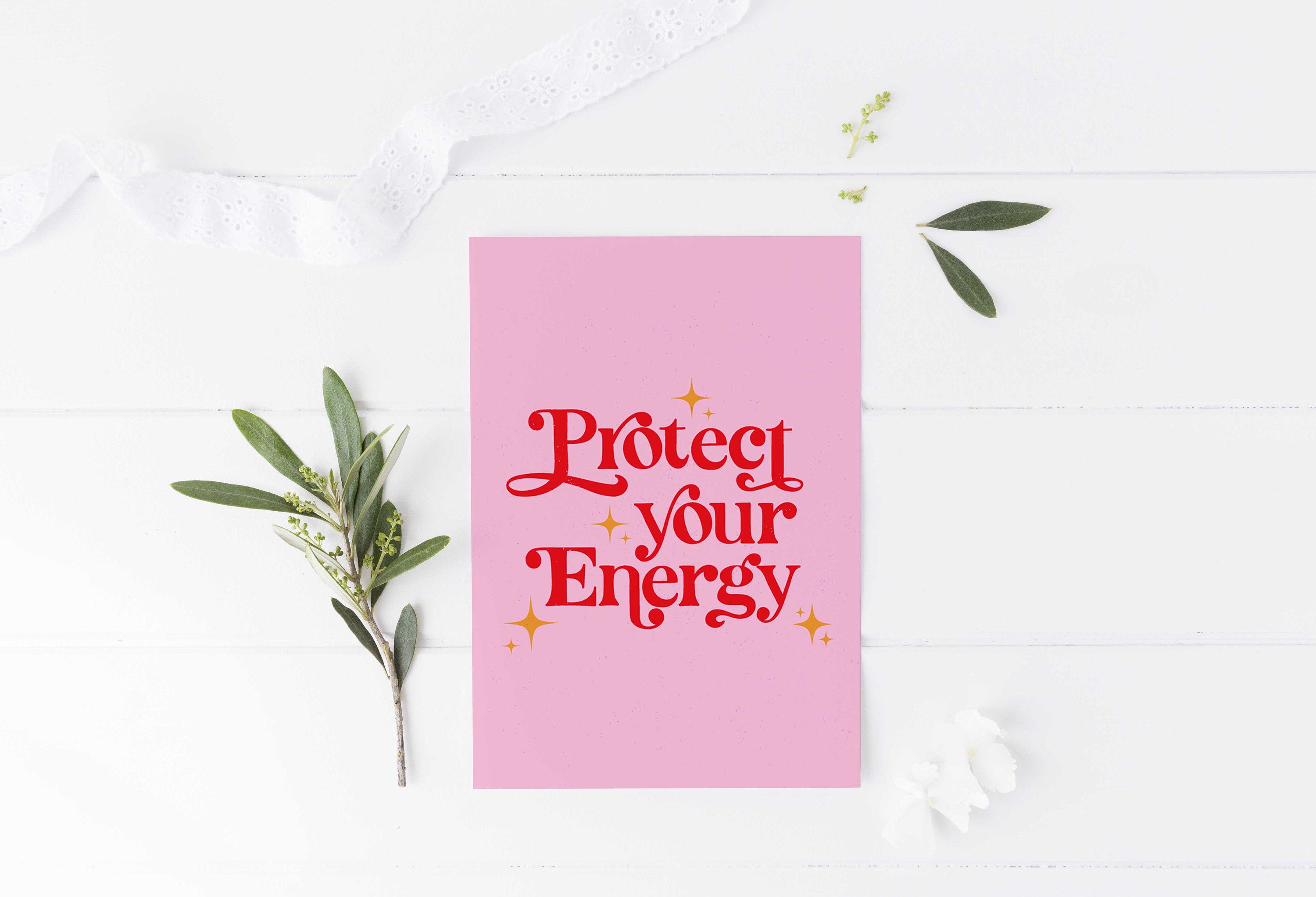 Protect Your Energy Printable Poster, Spiritual Wall Print, Good Vibes ...