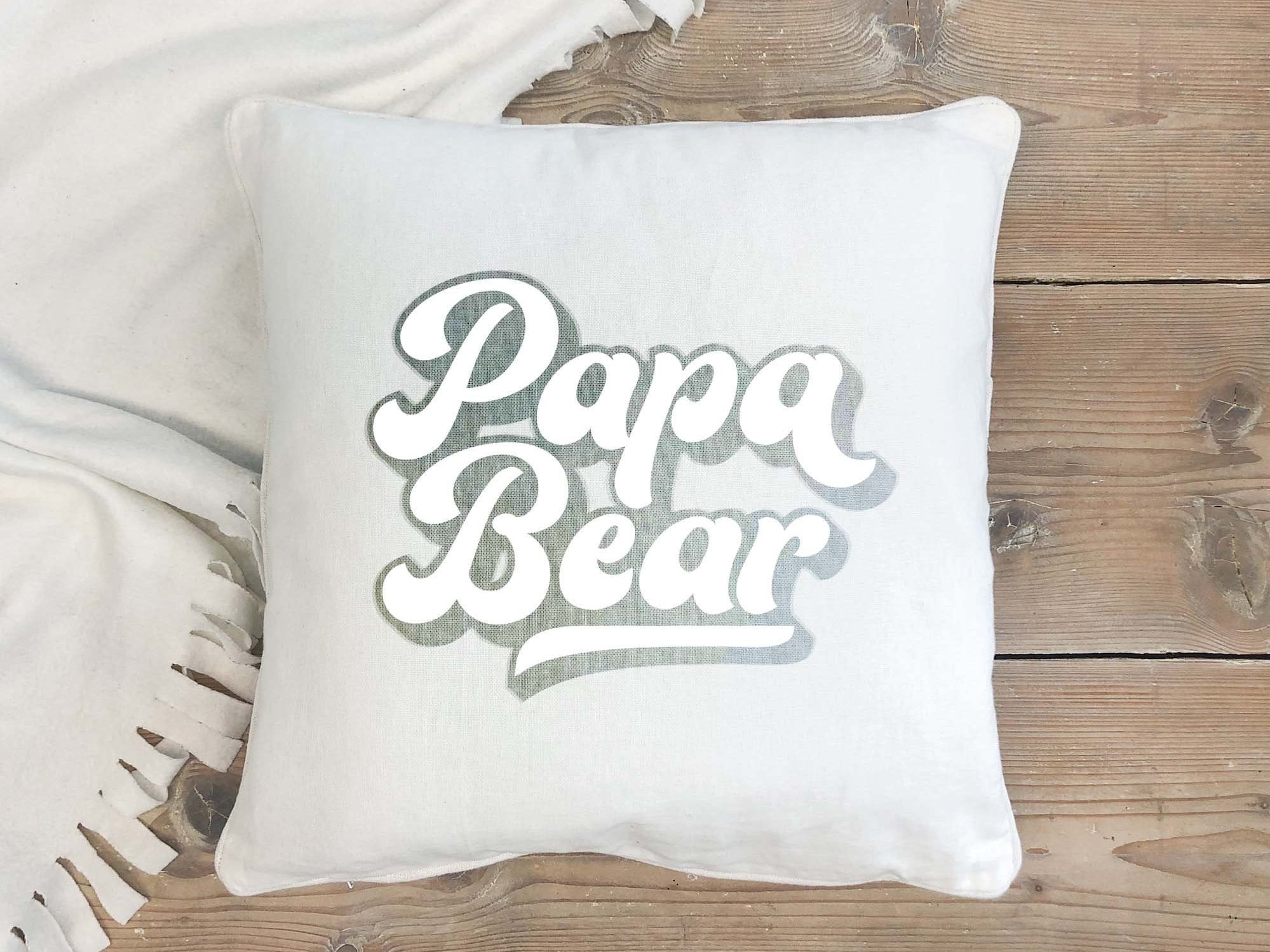 Papa Bear Svg 70s Retro Style, Cricut Cutfiles, Family Bear Svg Files ...