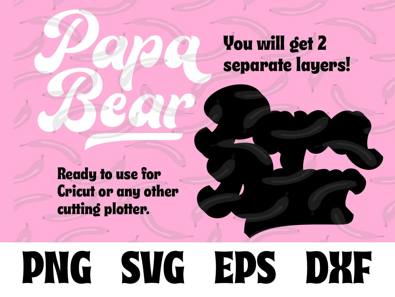 Papa Bear Svg 70s Retro Style, Cricut Cutfiles, Family Bear Svg Files ...