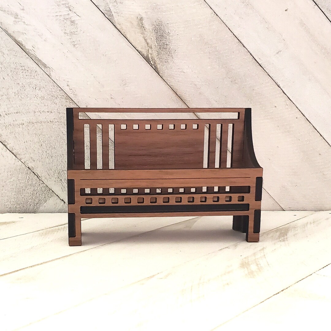 Wooden Business Card Holder, Bench Style Business Card Holder, Home ...