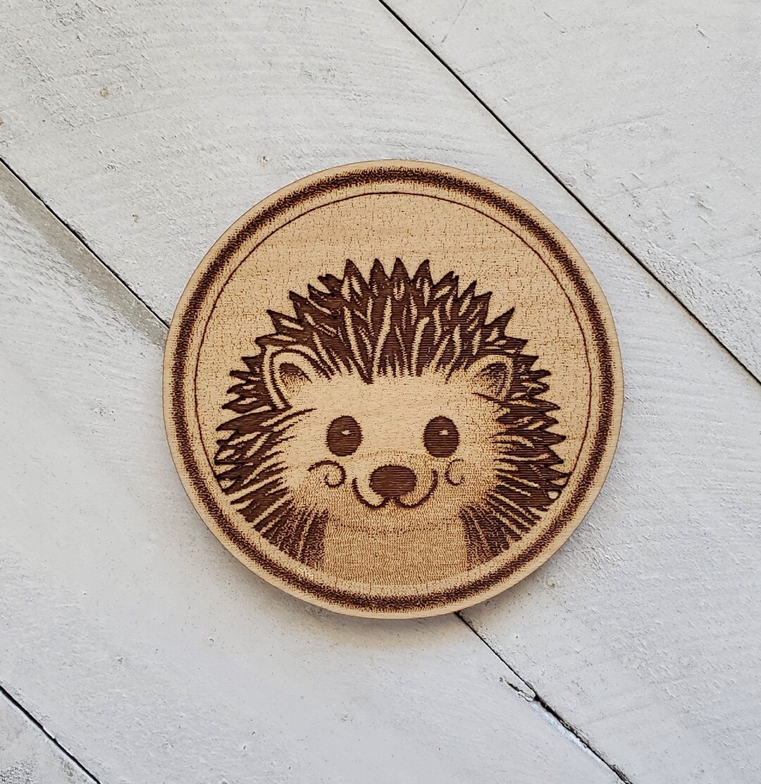 Hedgehog Wood Kitchen Magnet, Woodland Hedgehog Bulletin Board Magnet ...