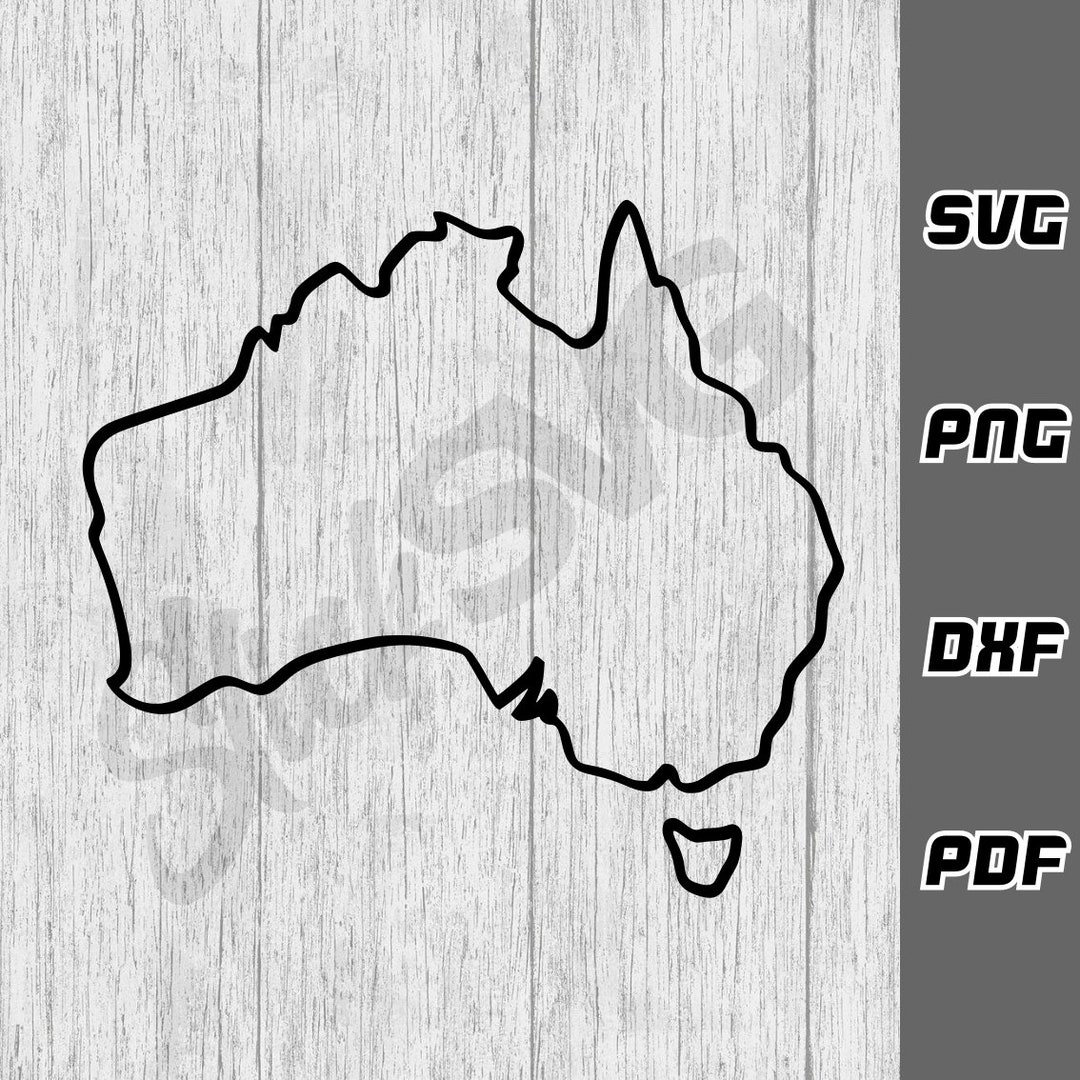 Australia SVG - Australia Map Outline Svg - Png - Dxf - Pdf - Cricut ...