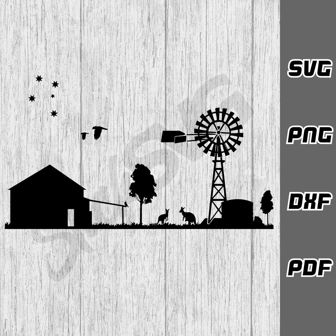 Australian Outback SVG 1 - Png - Dxf - Pdf - Australia Outback Dxf ...