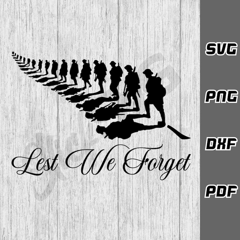 Lest We Forget Silhouette - Etsy UK