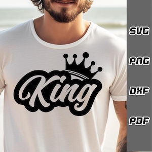 King Svg - Png - Dxf - Pdf - Cricut Cut File - SVG Cut File - Crown Svg ...