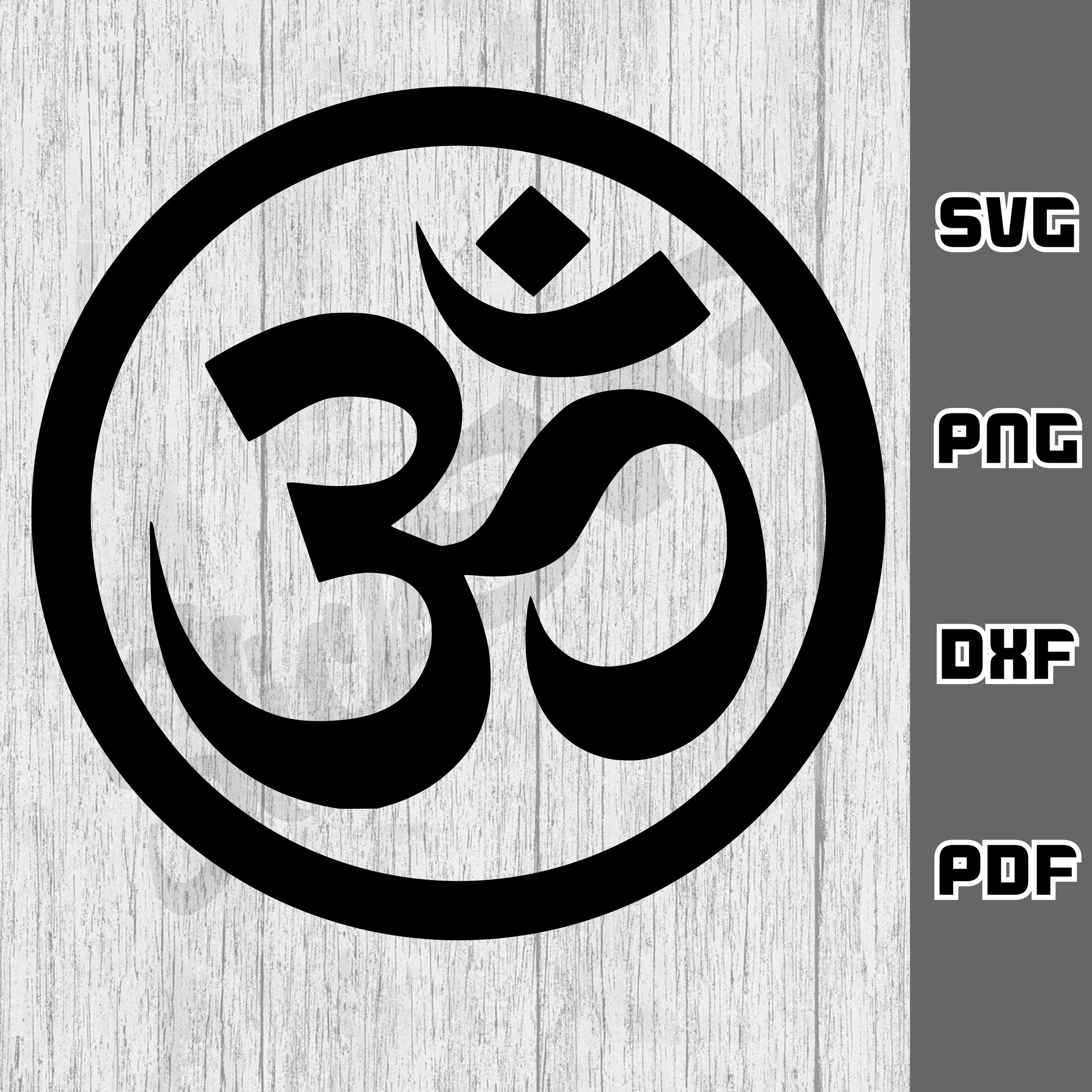 Om Aum SVG - Png - Dxf - Pdf - Cricut Cut File - SVG Files - Om Svg ...