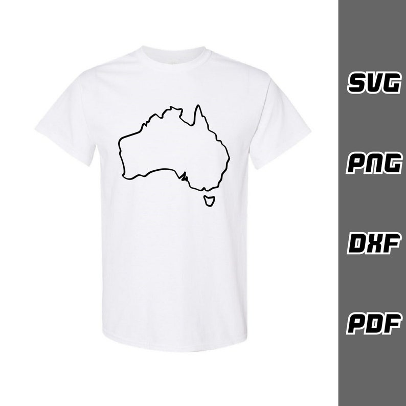Australia SVG Australia Map Outline Svg Png Dxf Pdf - Etsy Australia