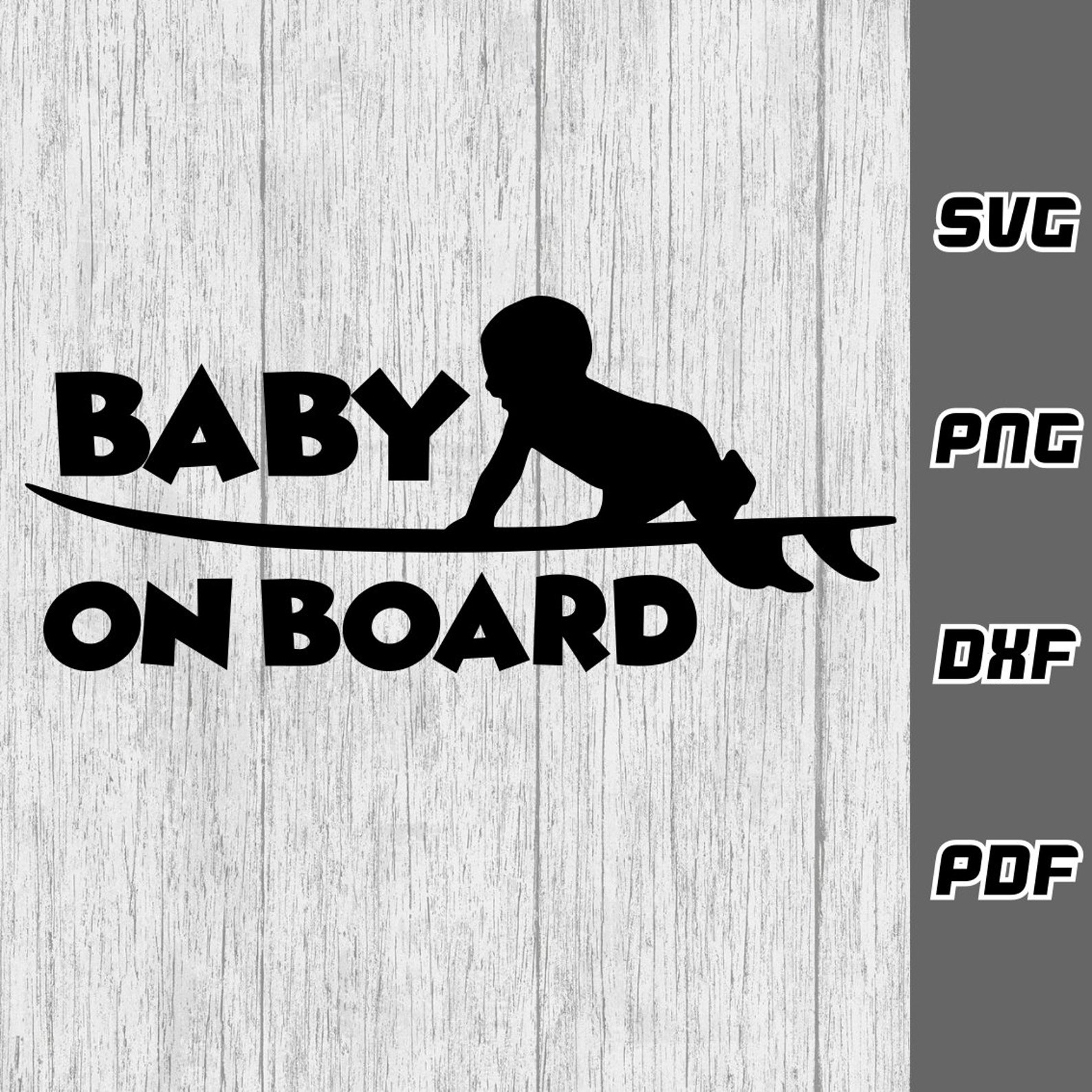 Baby on Board SVG Png Dxf Pdf Cricut Cut File - Etsy