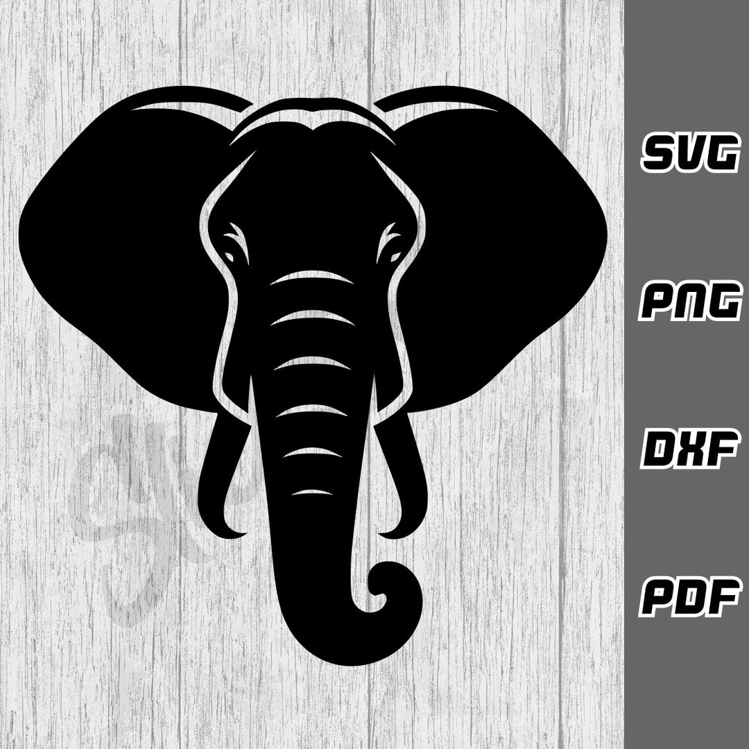 Elephant SVG Png Dxf Pdf Cricut Cut File Elephant Head Svg Elephant ...