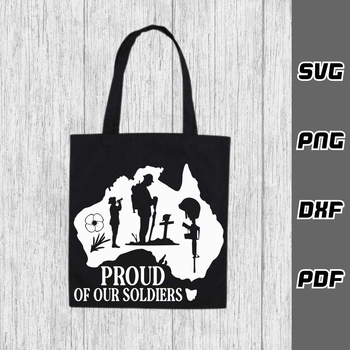 Anzac Proud of Our Soldiers SVG - Lest We Forget SVG - Png - Dxf - Pdf ...
