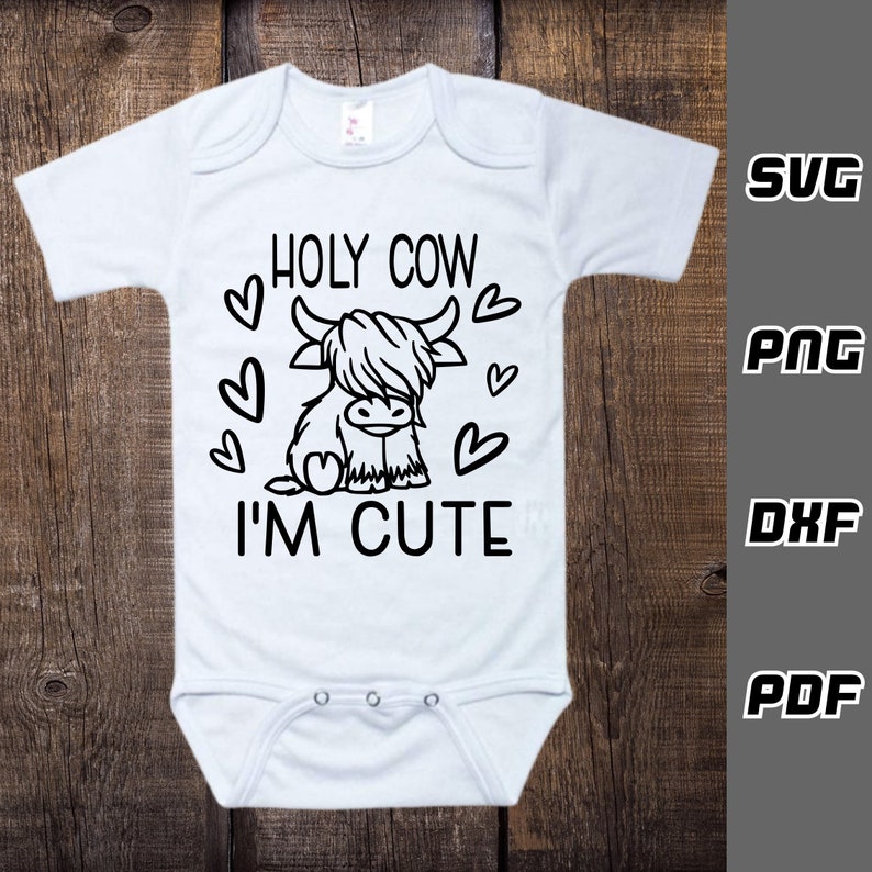 Holy Cow I'm Cute SVG Png Dxf Pdf Cricut Cut File - Etsy Australia