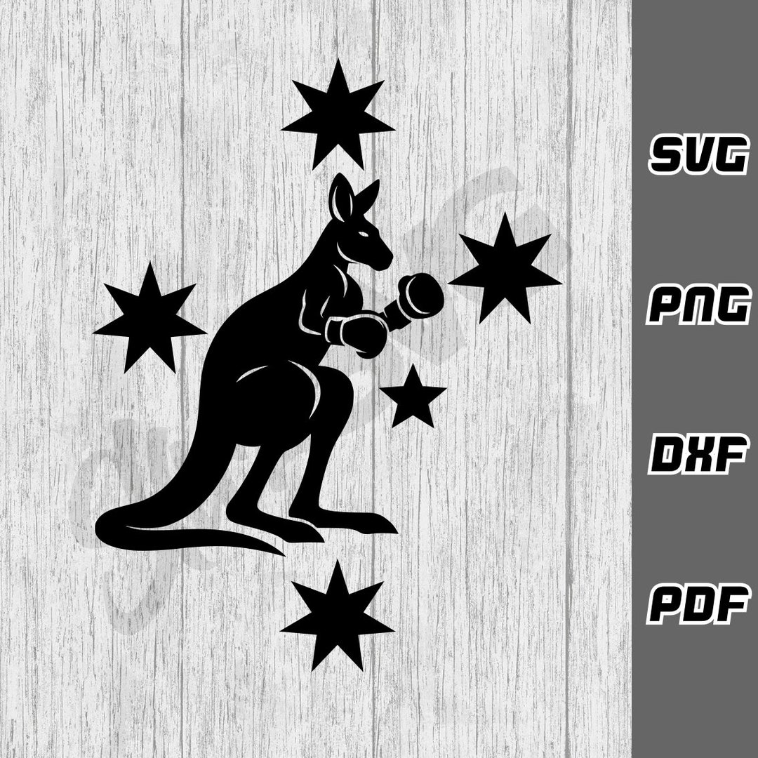 Boxing Kangaroo Svg - Png - Dxf - Pdf - Cricut Cut File - SVG Cut File ...