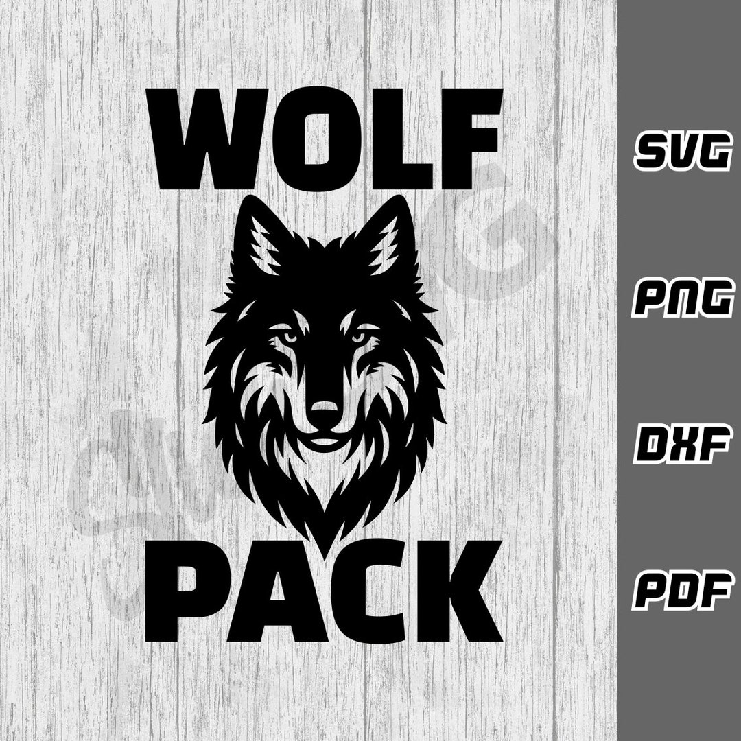 Wolf Pack SVG - Png - Dxf - Pdf - Cricut Cut File - Wolf Head Svg ...