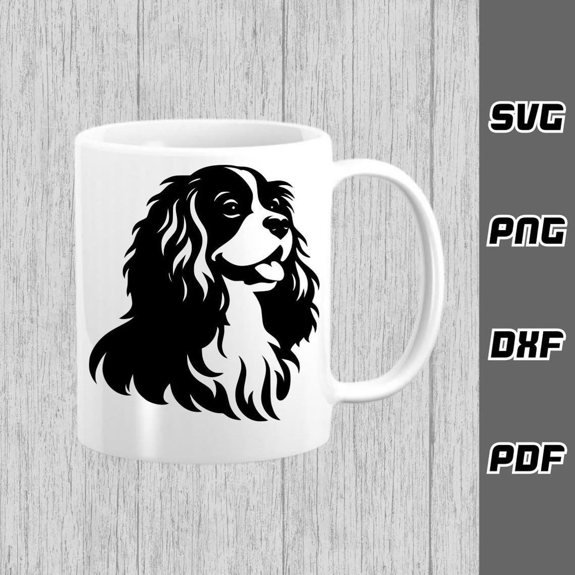 Cavalier King Charles Spaniel SVG - Png - Dxf - Pdf - Cricut Cut File ...