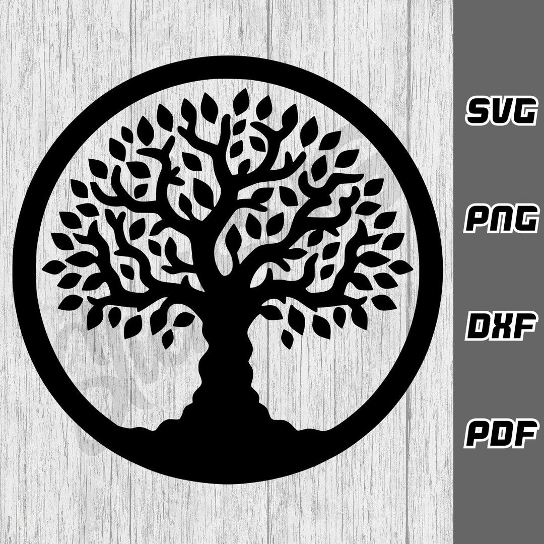 Tree of Life SVG - Png - Dxf - Pdf - Cricut Cut File - Tree Silhouette ...