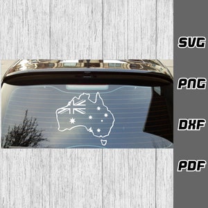 Australia With Flag SVG - Png - Dxf - Pdf - Cricut Cut File - Australia ...