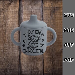Holy Cow I'm Moo...tiful SVG - Png - Dxf - Pdf - Cricut Cut File - Baby ...