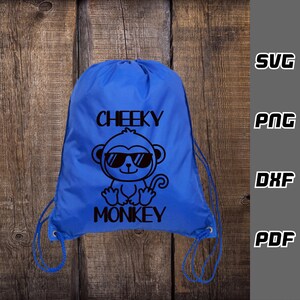 Cheeky Monkey SVG Png Dxf Pdf Cricut Cut File Baby - Etsy