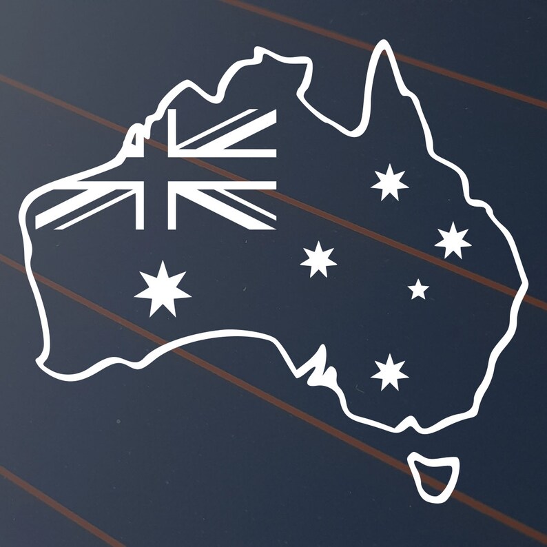 Australia With Flag SVG Png Dxf Pdf Cricut Cut File - Etsy