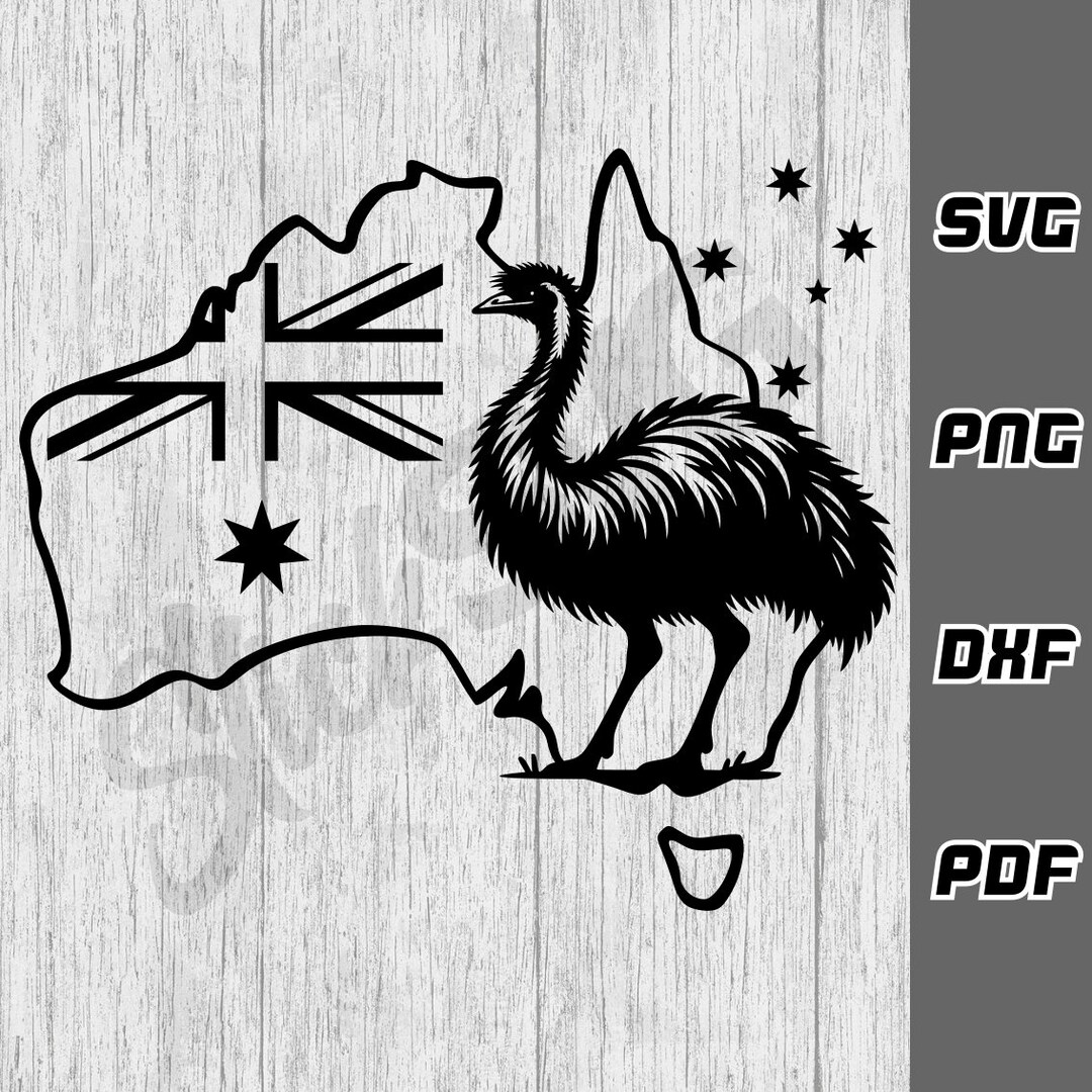 Australia Emu Svg - Png - Dxf - Pdf - Cricut Cut File - Cut File ...