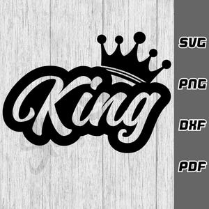 King Svg - Png - Dxf - Pdf - Cricut Cut File - SVG Cut File - Crown Svg ...