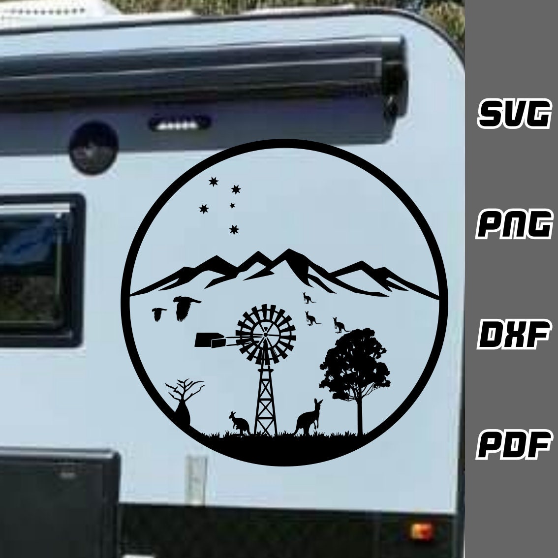 Australian Outback SVG Circle Png Dxf Pdf Australia - Etsy Australia