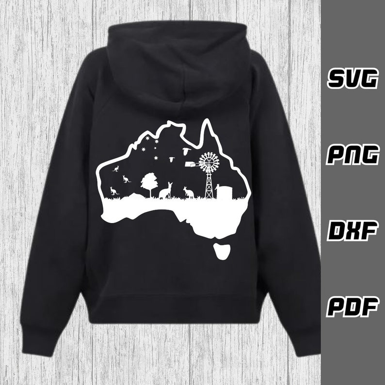 Australian Outback SVG Outline - Png - Dxf - Pdf Australia Outback Dxf ...