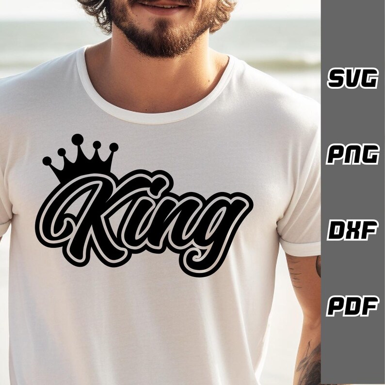 King Svg - Png - Dxf - Pdf - Cricut Cut File - SVG Cut File - Crown Svg ...