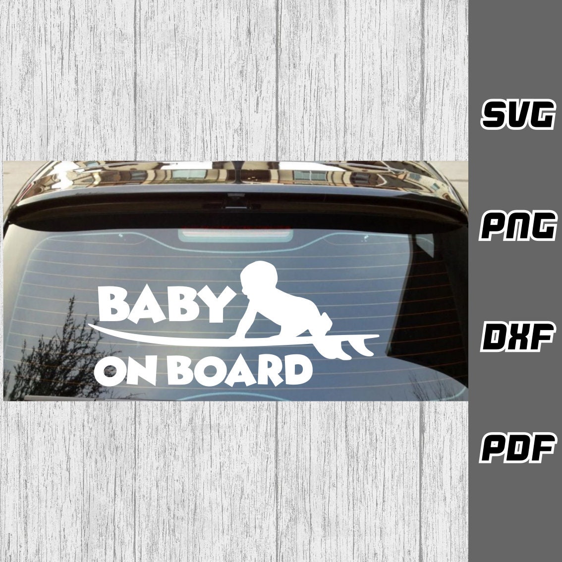 Baby on Board SVG Png Dxf Pdf Cricut Cut File - Etsy