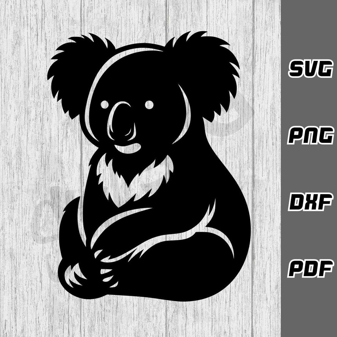Koala Svg - Png - Dxf - Pdf - Cricut Cut File - Cut File - Animal Svg ...