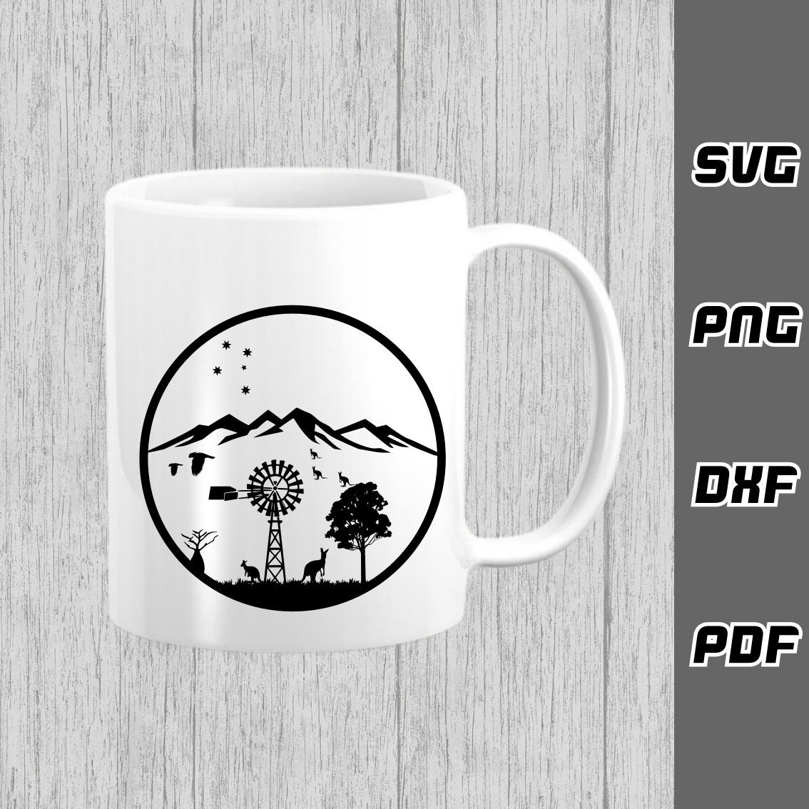 Australian Outback SVG Circle Png Dxf Pdf Australia - Etsy Australia