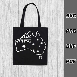 Australia With Flag SVG - Png - Dxf - Pdf - Cricut Cut File - Australia ...