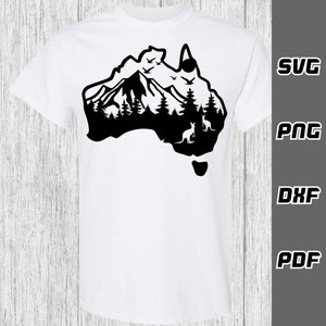 Australia SVG - Png - Dxf - Pdf - Australia Outback Dxf - Aussie Bush ...