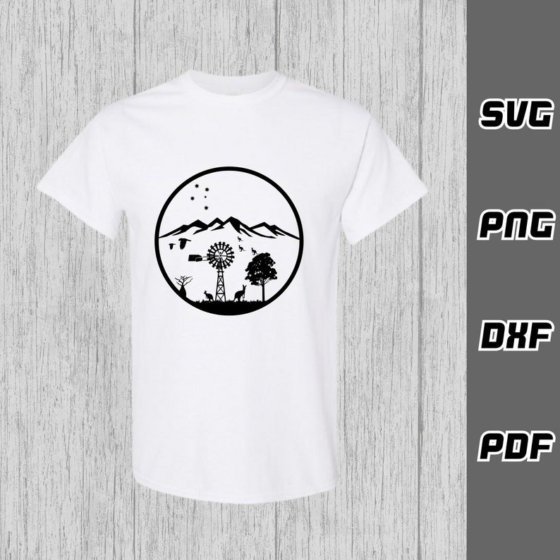 Australian Outback SVG Circle - Png - Dxf - Pdf - Australia Outback Dxf ...