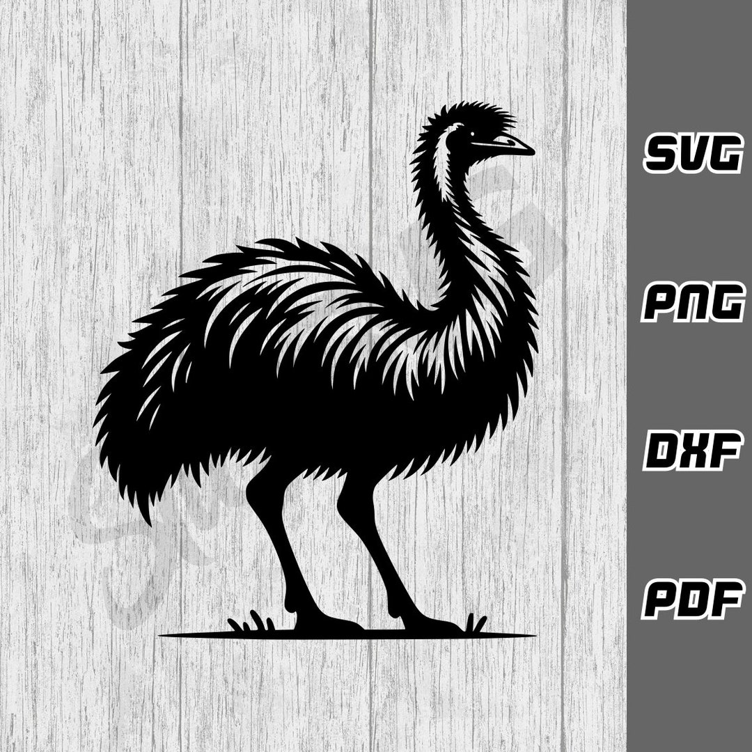 Emu SVG - Png - Dxf - Pdf - Cricut Cut File - Bird Svg - Silhouette Svg ...