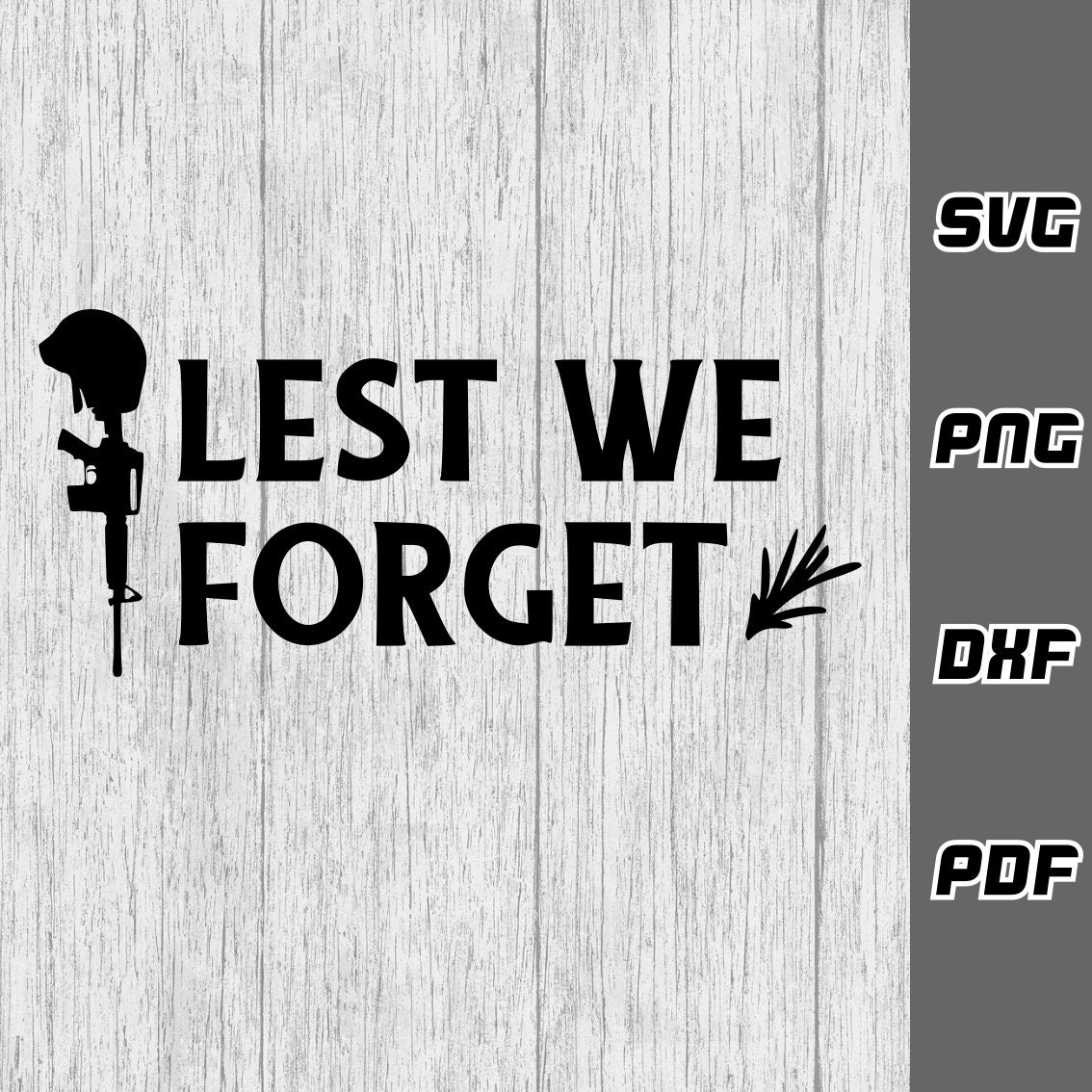 Lest We Forget SVG Anzac Day Svg Remembrance SVG Png - Etsy