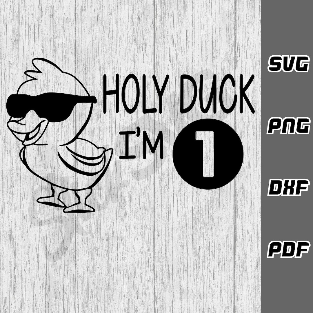 Holy Duck I'm One SVG - Png - Dxf - Pdf - Cricut Cut File - Happy ...
