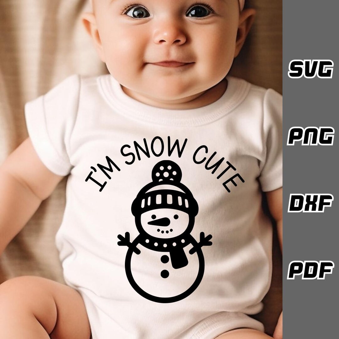I'm Snow Cute SVG - Png - Dxf - Pdf - Cricut Cut File - Snowman Svg ...