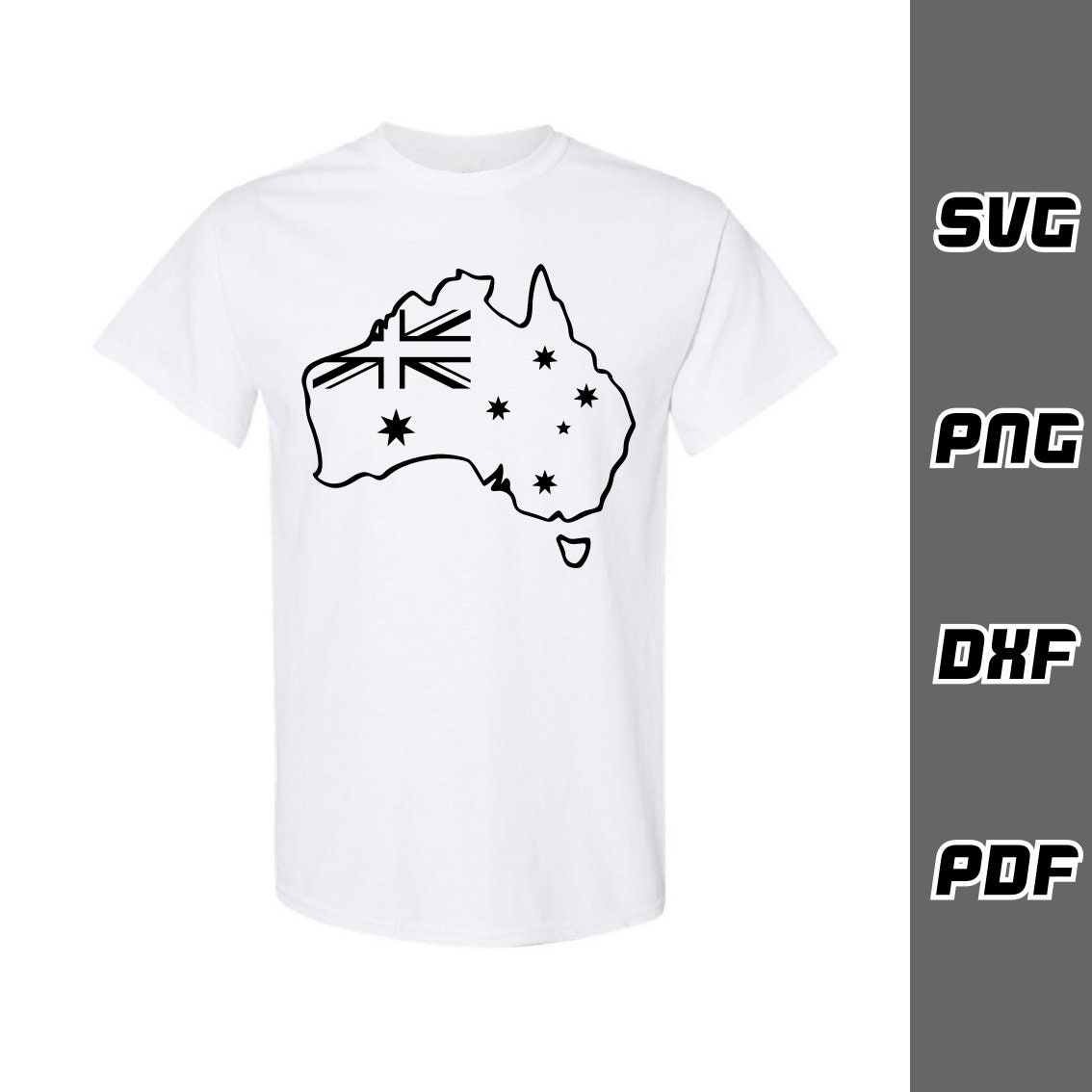 Australia With Flag SVG Png Dxf Pdf Cricut Cut File - Etsy