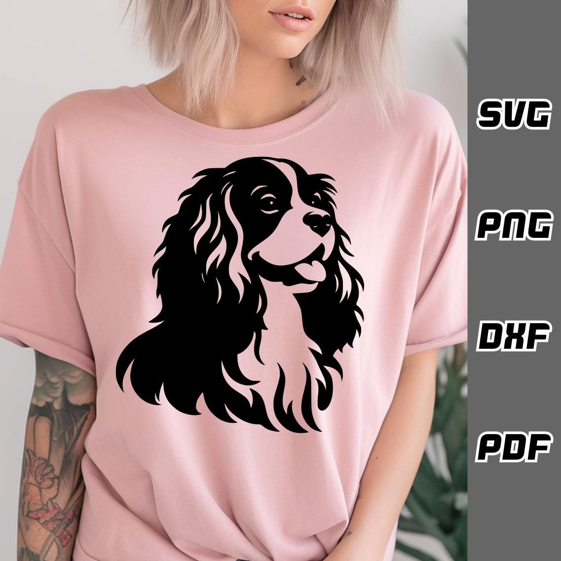 Cavalier King Charles Spaniel SVG - Png - Dxf - Pdf - Cricut Cut File ...