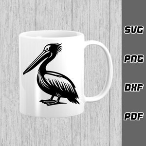 Pelican SVG - Png - Dxf - Pdf - Cricut Cut File - Bird Svg - Silhouette ...